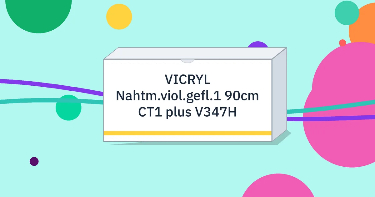 Symbolbild: Packung mit der Aufschrift VICRYL Nahtm.viol.gefl.1 90cm CT1 plus V347H (PZN 16393102) – Verfügbarkeit und Bezug in Apotheken in Frankfurt am Main