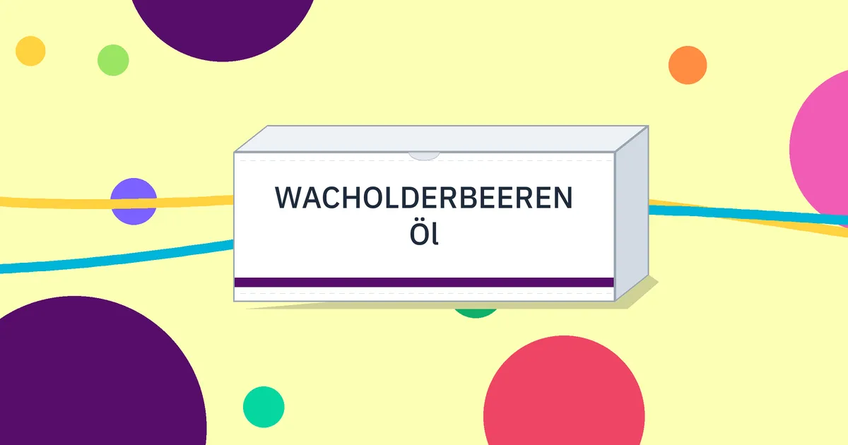 Symbolbild: Packung mit der Aufschrift WACHOLDERBEEREN Öl (PZN 03681733) – Verfügbarkeit und Bezug in Apotheken in Frankfurt am Main