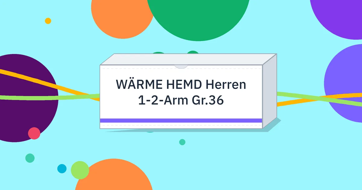 Symbolbild: Packung mit der Aufschrift WÄRME HEMD Herren 1-2-Arm Gr.36 (PZN 02445769) – Verfügbarkeit und Bezug in Apotheken in Frankfurt am Main