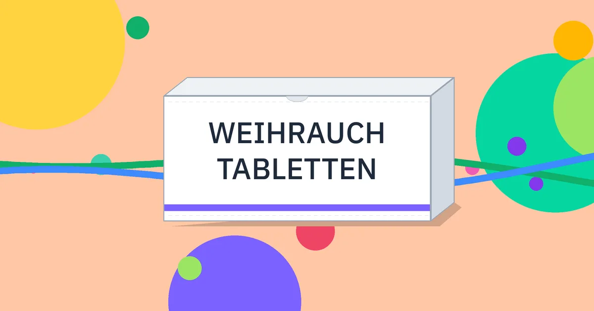 Symbolbild: Packung mit der Aufschrift WEIHRAUCH TABLETTEN (PZN 10262959) – Verfügbarkeit und Bezug in Apotheken in Frankfurt am Main