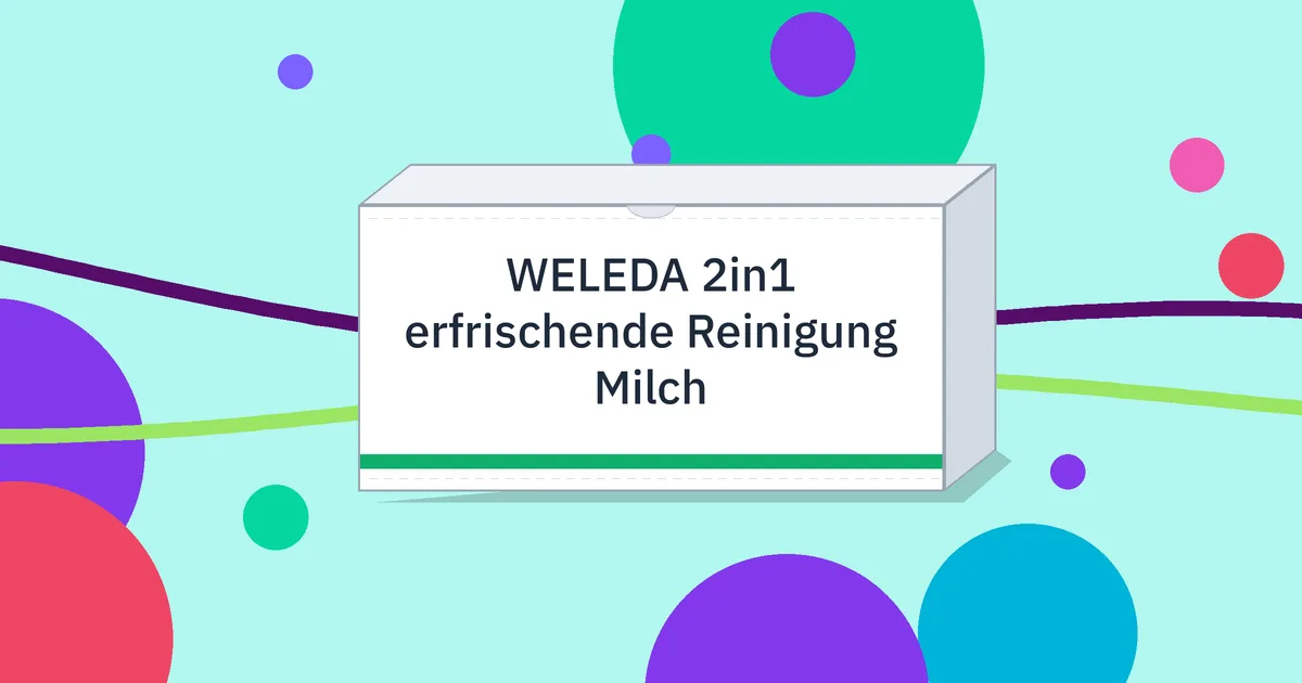 Symbolbild: Packung mit der Aufschrift WELEDA 2in1 erfrischende Reinigung Milch (PZN 02048028) – Verfügbarkeit und Bezug in Apotheken in Frankfurt am Main