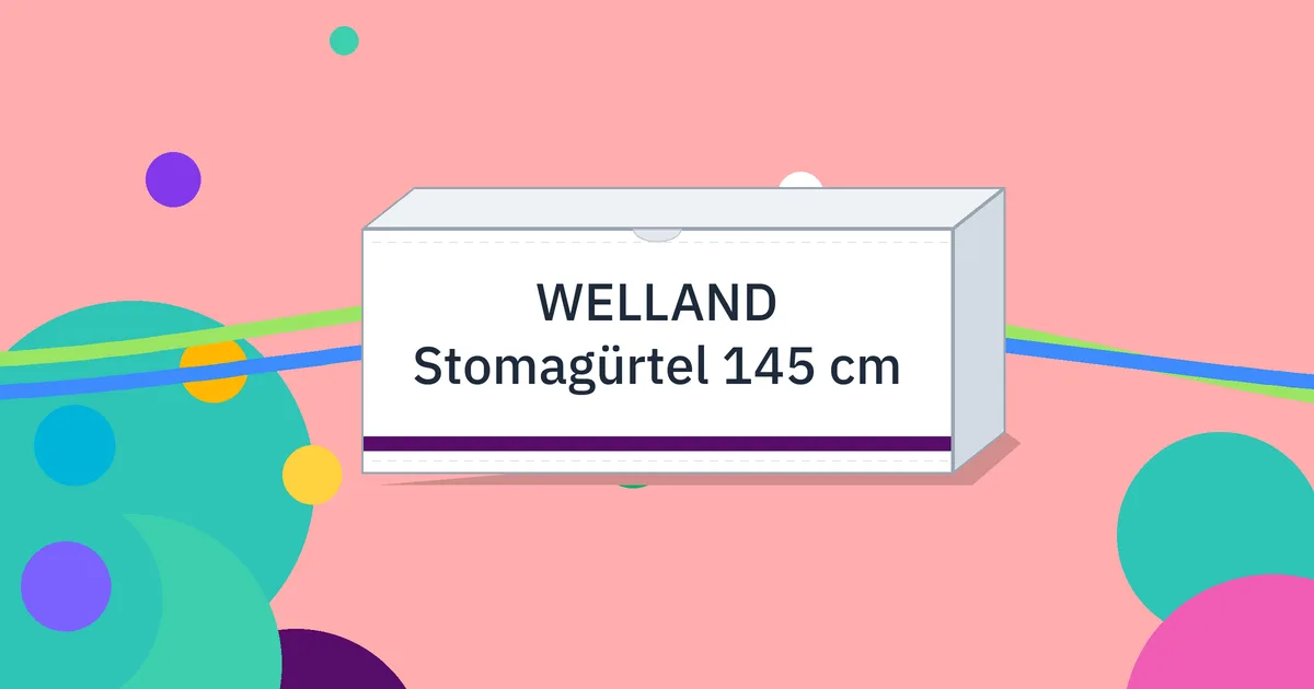 Symbolbild: Packung mit der Aufschrift WELLAND Stomagürtel 145 cm (PZN 11058149) – Verfügbarkeit und Bezug in Apotheken in Frankfurt am Main