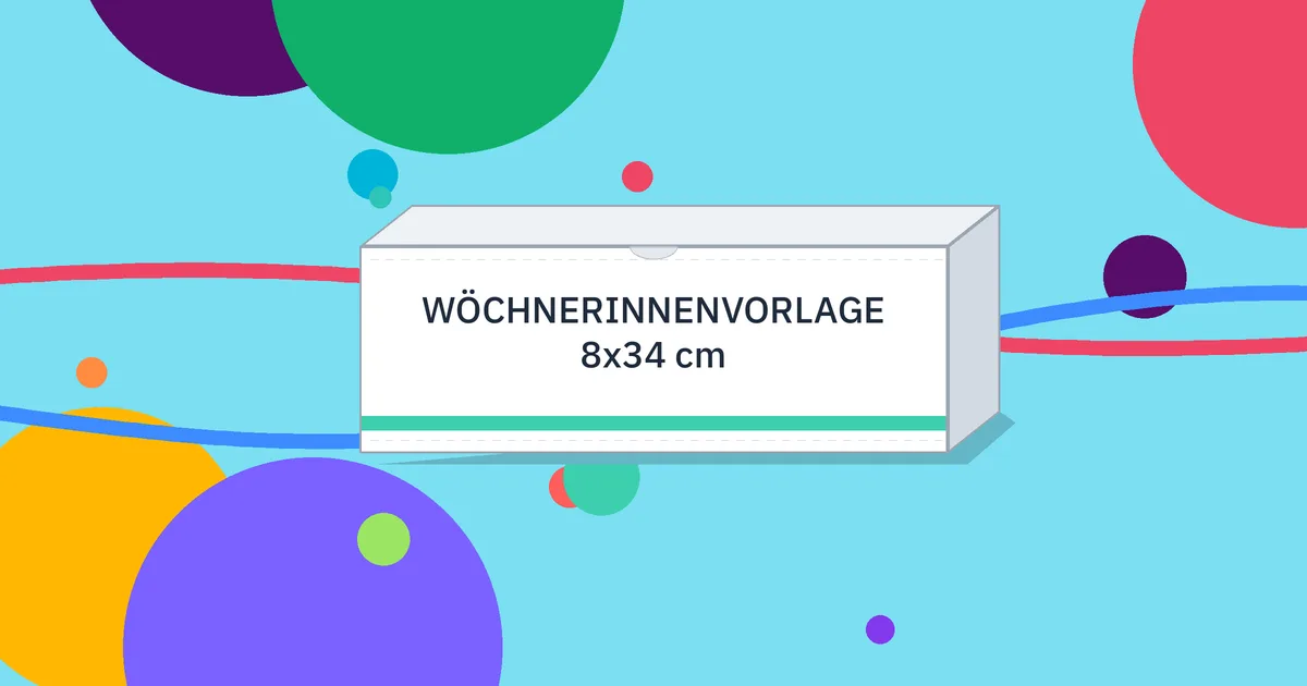 Symbolbild: Packung mit der Aufschrift WÖCHNERINNENVORLAGE 8x34 cm (PZN 00653127) – Verfügbarkeit und Bezug in Apotheken in Frankfurt am Main