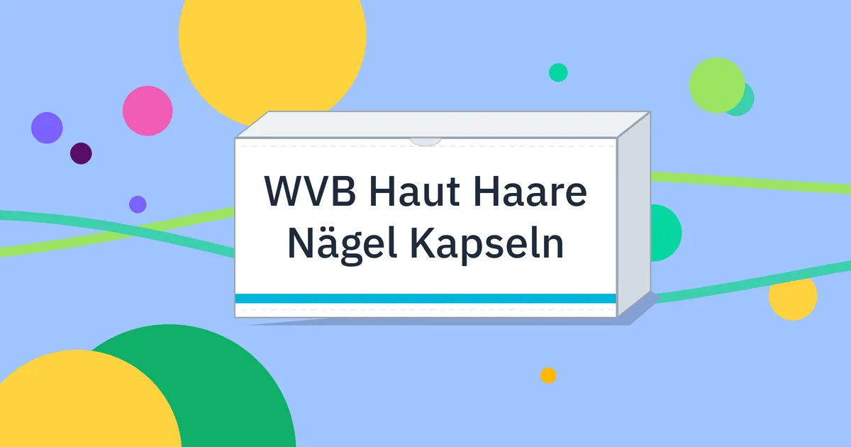 Symbolbild: Packung mit der Aufschrift WVB Haut Haare Nägel Kapseln (PZN 20894324) – Verfügbarkeit und Bezug in Apotheken in Frankfurt am Main