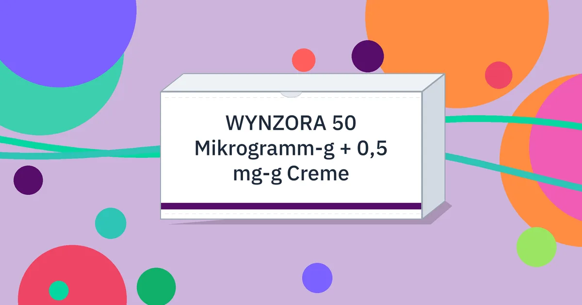 Symbolbild: Packung mit der Aufschrift WYNZORA 50 Mikrogramm-g + 0,5 mg-g Creme (PZN 19185278) – Verfügbarkeit und Bezug in Apotheken in Frankfurt am Main