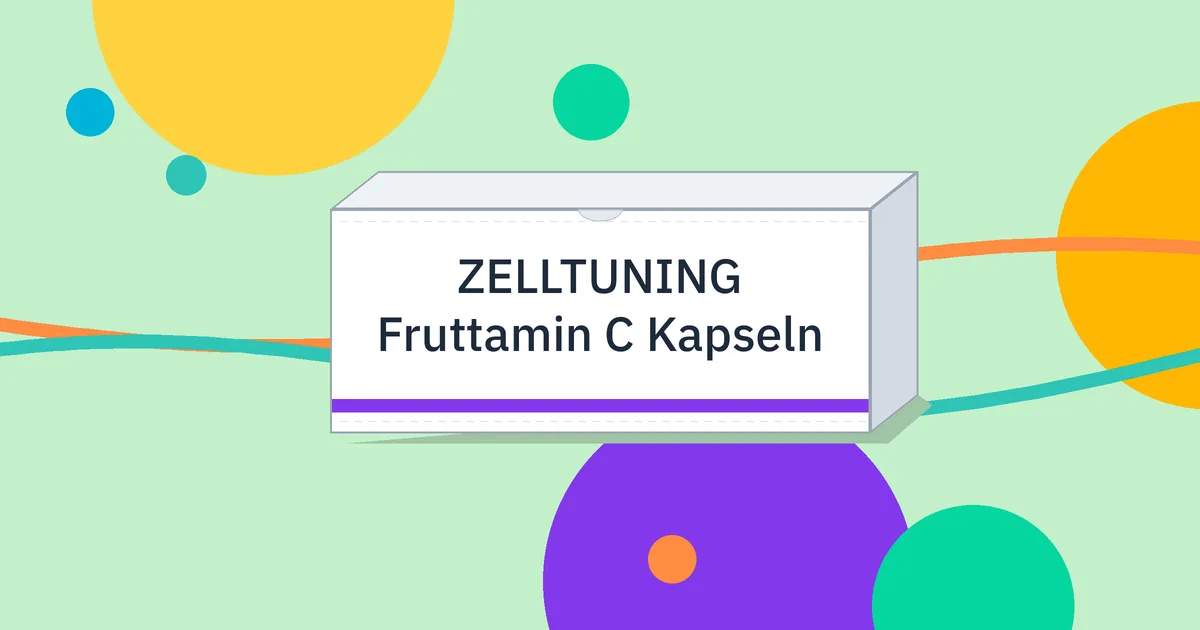 Symbolbild: Packung mit der Aufschrift ZELLTUNING Fruttamin C Kapseln (PZN 11865660) – Verfügbarkeit und Bezug in Apotheken in Frankfurt am Main