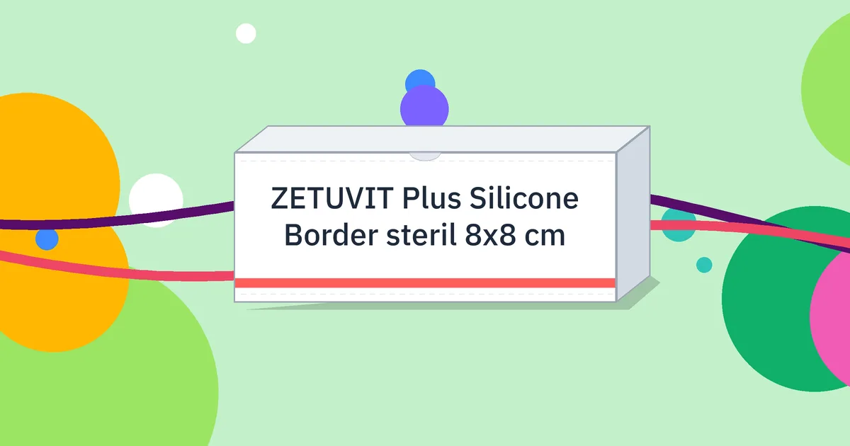 Symbolbild: Packung mit der Aufschrift ZETUVIT Plus Silicone Border steril 8x8 cm (PZN 20365873) – Verfügbarkeit und Bezug in Apotheken in Frankfurt am Main