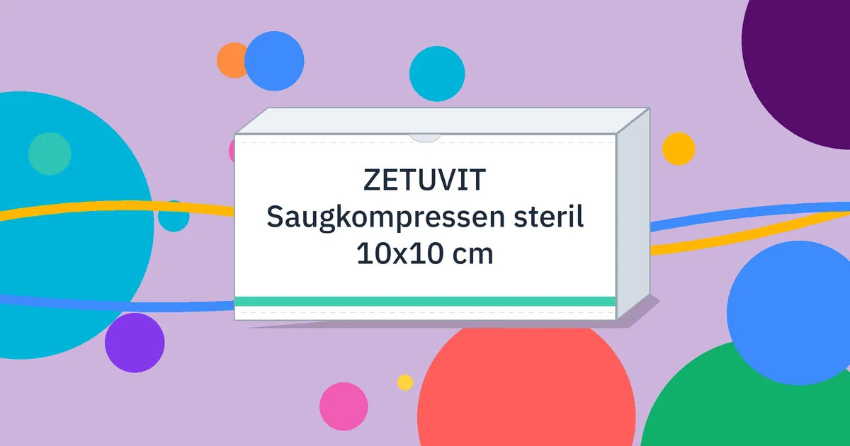 Symbolbild: Packung mit der Aufschrift ZETUVIT Saugkompressen steril 10x10 cm (PZN 18297147) – Verfügbarkeit und Bezug in Apotheken in Frankfurt am Main