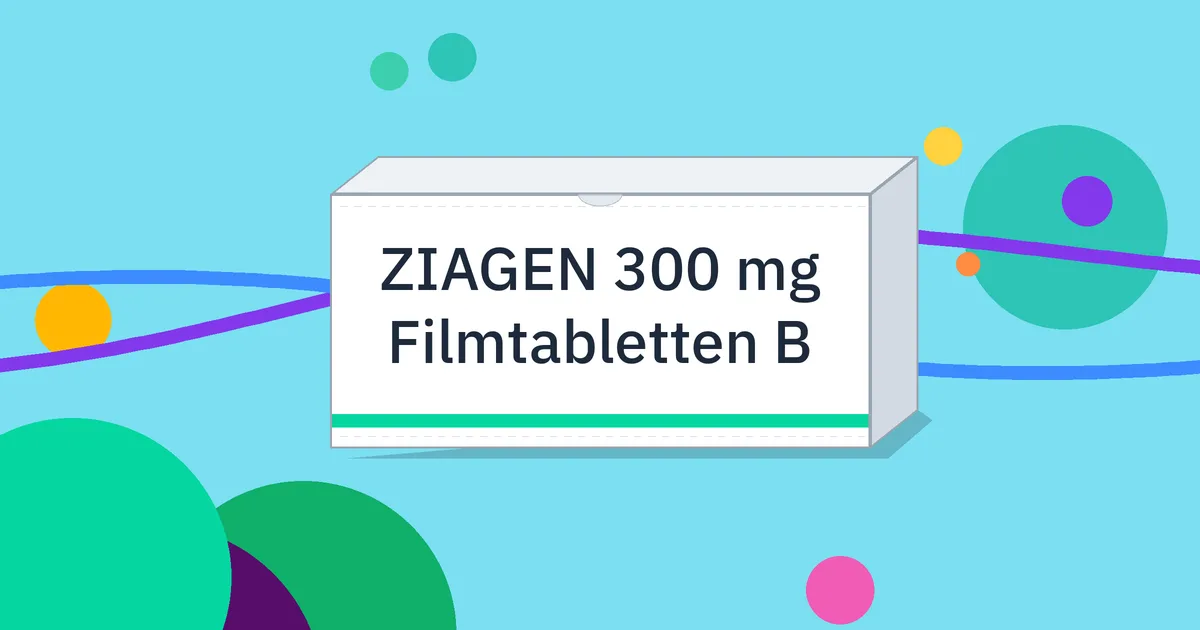 Symbolbild: Packung mit der Aufschrift ZIAGEN 300 mg Filmtabletten B (PZN 06063941) – Verfügbarkeit und Bezug in Apotheken in Frankfurt am Main