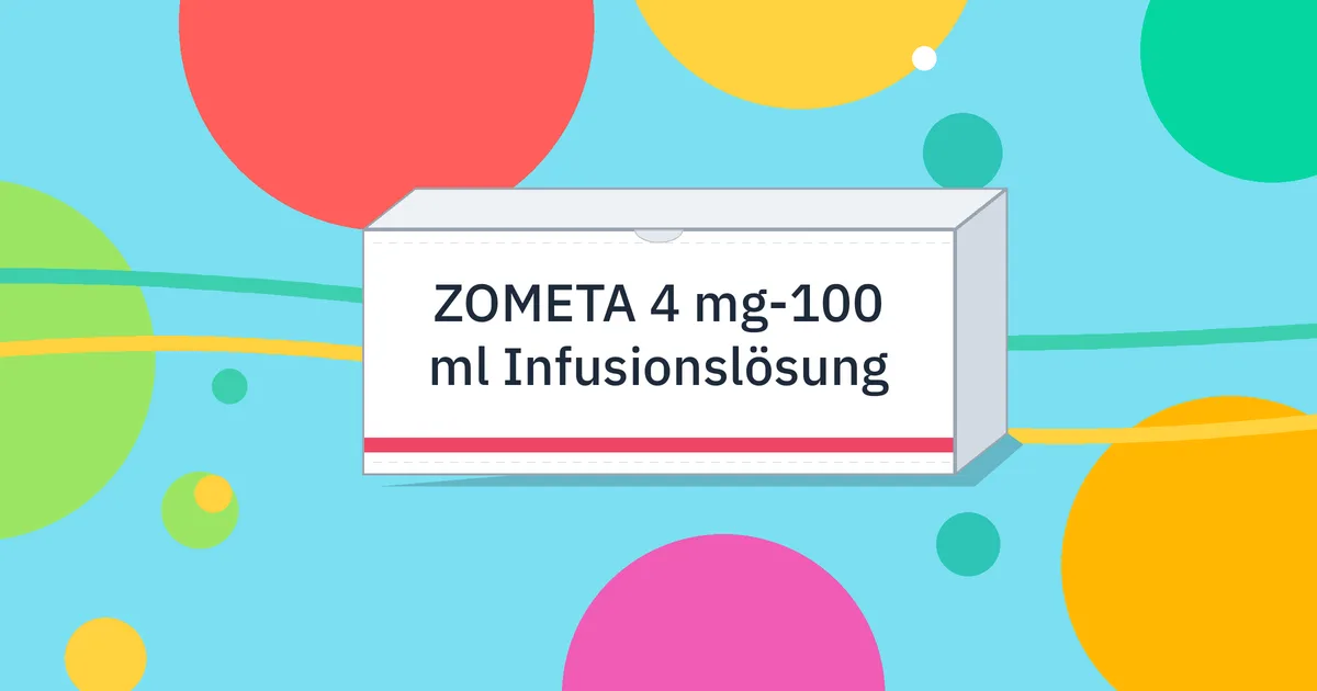 Symbolbild: Packung mit der Aufschrift ZOMETA 4 mg-100 ml Infusionslösung (PZN 10392573) – Verfügbarkeit und Bezug in Apotheken in Frankfurt am Main