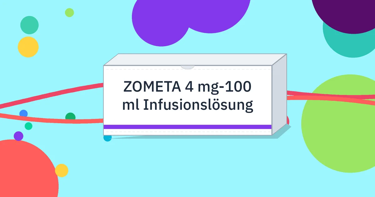 Symbolbild: Packung mit der Aufschrift ZOMETA 4 mg-100 ml Infusionslösung (PZN 10992356) – Verfügbarkeit und Bezug in Apotheken in Frankfurt am Main