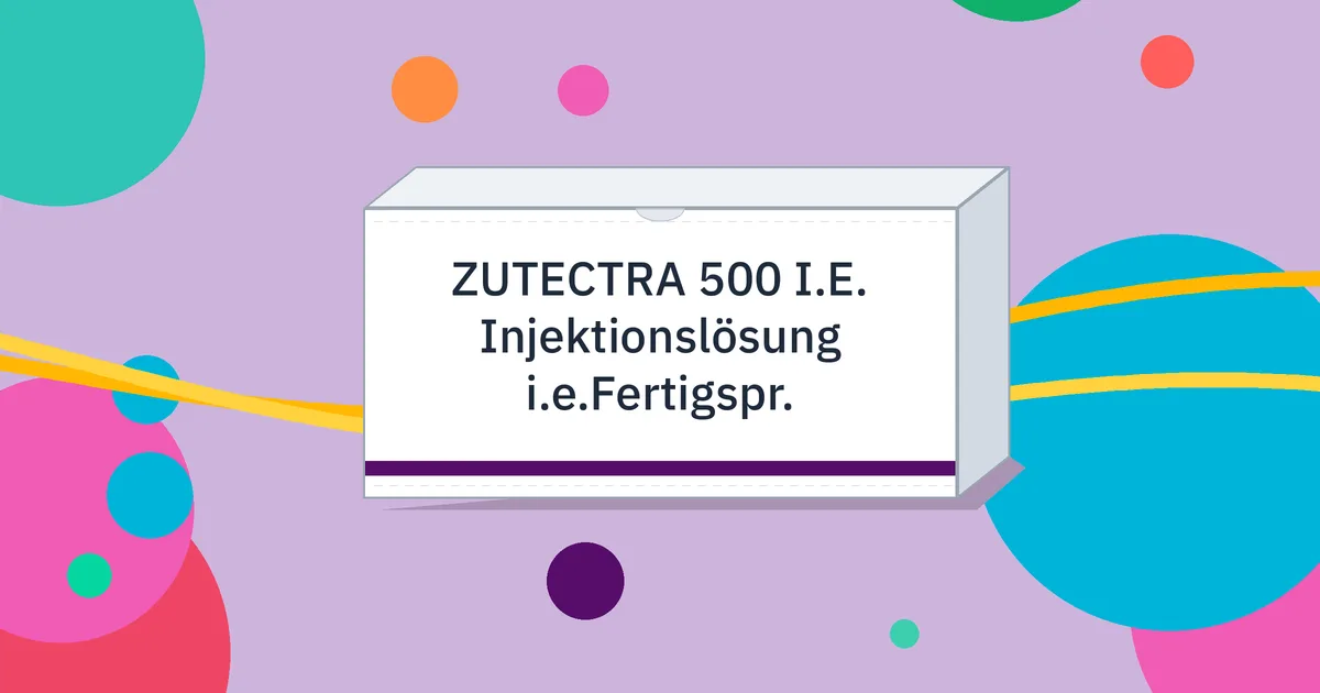 Symbolbild: Packung mit der Aufschrift ZUTECTRA 500 I.E. Injektionslösung i.e.Fertigspr. (PZN 18163470) – Verfügbarkeit und Bezug in Apotheken in Frankfurt am Main