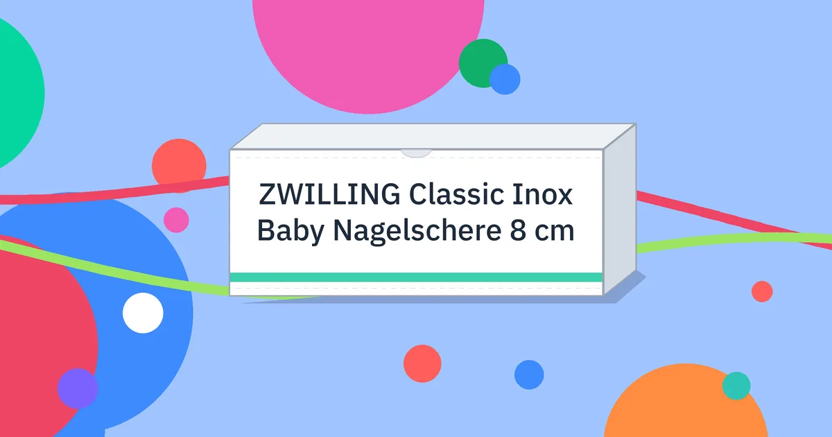 Symbolbild: Packung mit der Aufschrift ZWILLING Classic Inox Baby Nagelschere 8 cm (PZN 15824385) – Verfügbarkeit und Bezug in Apotheken in Frankfurt am Main