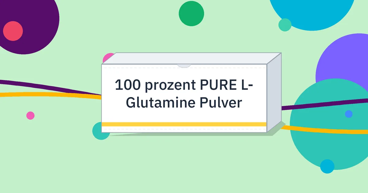 Symbolbild: Packung mit der Aufschrift 100 prozent PURE L-Glutamine Pulver (PZN 04444053) – Verfügbarkeit und Bezug in Apotheken in Frankfurt am Main