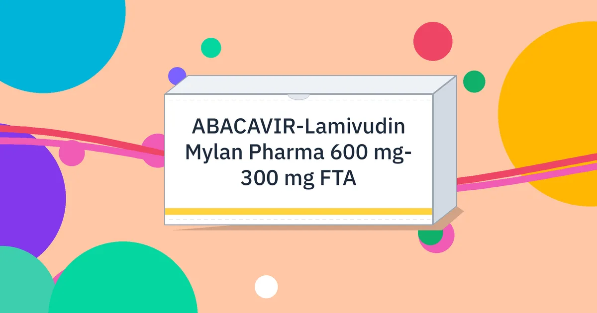 Symbolbild: Packung mit der Aufschrift ABACAVIR-Lamivudin Mylan Pharma 600 mg-300 mg FTA (PZN 16815939) – Verfügbarkeit und Bezug in Apotheken in Frankfurt am Main