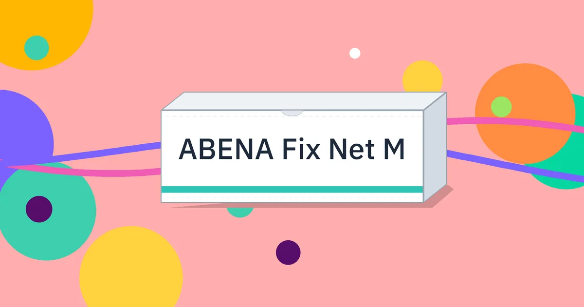 Symbolbild: Packung mit der Aufschrift ABENA Fix Net M (PZN 18161382) – Verfügbarkeit und Bezug in Apotheken in Frankfurt am Main