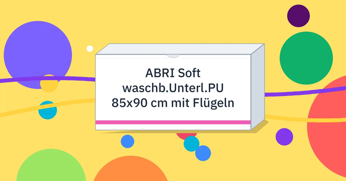 Symbolbild: Packung mit der Aufschrift ABRI Soft waschb.Unterl.PU 85x90 cm mit Flügeln (PZN 08857823) – Verfügbarkeit und Bezug in Apotheken in Frankfurt am Main