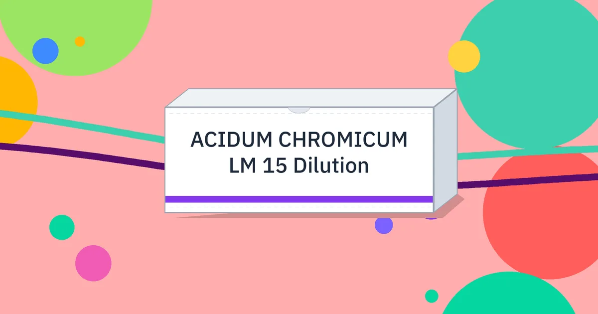 Symbolbild: Packung mit der Aufschrift ACIDUM CHROMICUM LM 15 Dilution (PZN 13272668) – Verfügbarkeit und Bezug in Apotheken in Frankfurt am Main