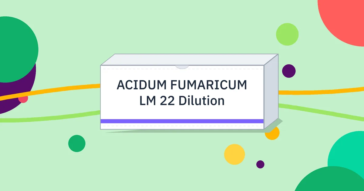 Symbolbild: Packung mit der Aufschrift ACIDUM FUMARICUM LM 22 Dilution (PZN 13274756) – Verfügbarkeit und Bezug in Apotheken in Frankfurt am Main