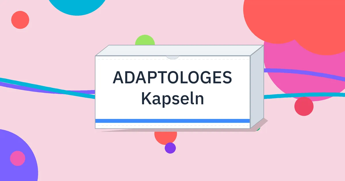 Symbolbild: Packung mit der Aufschrift ADAPTOLOGES Kapseln (PZN 11865909) – Verfügbarkeit und Bezug in Apotheken in Frankfurt am Main