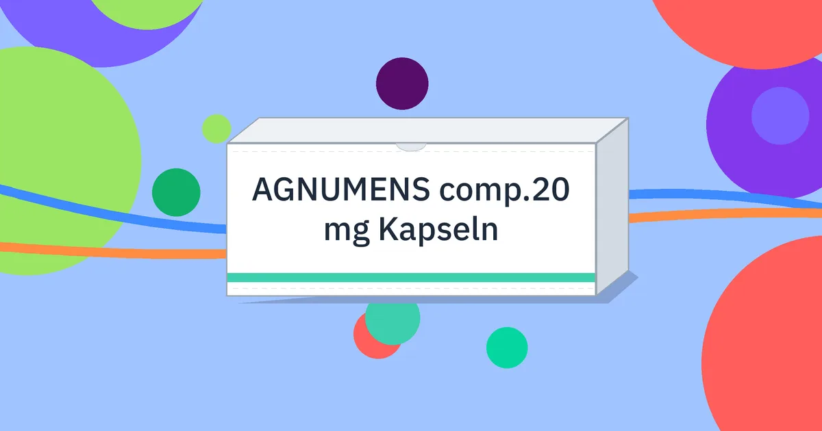 Symbolbild: Packung mit der Aufschrift AGNUMENS comp.20 mg Kapseln (PZN 19808213) – Verfügbarkeit und Bezug in Apotheken in Frankfurt am Main