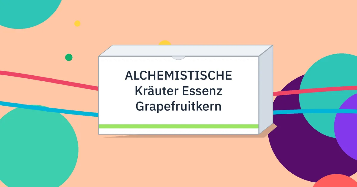 Symbolbild: Packung mit der Aufschrift ALCHEMISTISCHE Kräuter Essenz Grapefruitkern (PZN 12512538) – Verfügbarkeit und Bezug in Apotheken in Frankfurt am Main