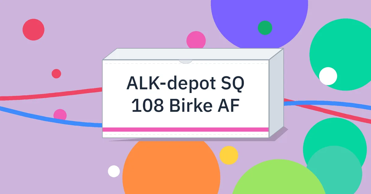Symbolbild: Packung mit der Aufschrift ALK-depot SQ 108 Birke AF (PZN 03872657) – Verfügbarkeit und Bezug in Apotheken in Frankfurt am Main