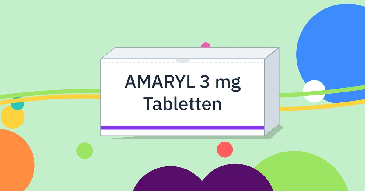 Symbolbild: Packung mit der Aufschrift AMARYL 3 mg Tabletten (PZN 02751845) – Verfügbarkeit und Bezug in Apotheken in Frankfurt am Main