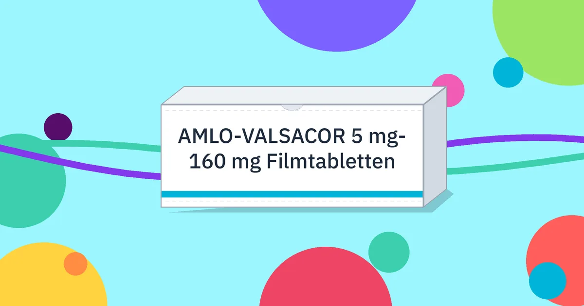 Symbolbild: Packung mit der Aufschrift AMLO-VALSACOR 5 mg-160 mg Filmtabletten (PZN 18213185) – Verfügbarkeit und Bezug in Apotheken in Frankfurt am Main