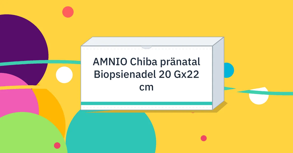 Symbolbild: Packung mit der Aufschrift AMNIO Chiba pränatal Biopsienadel 20 Gx22 cm (PZN 16921357) – Verfügbarkeit und Bezug in Apotheken in Frankfurt am Main