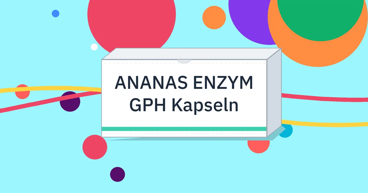Symbolbild: Packung mit der Aufschrift ANANAS ENZYM GPH Kapseln (PZN 02565605) – Verfügbarkeit und Bezug in Apotheken in Frankfurt am Main