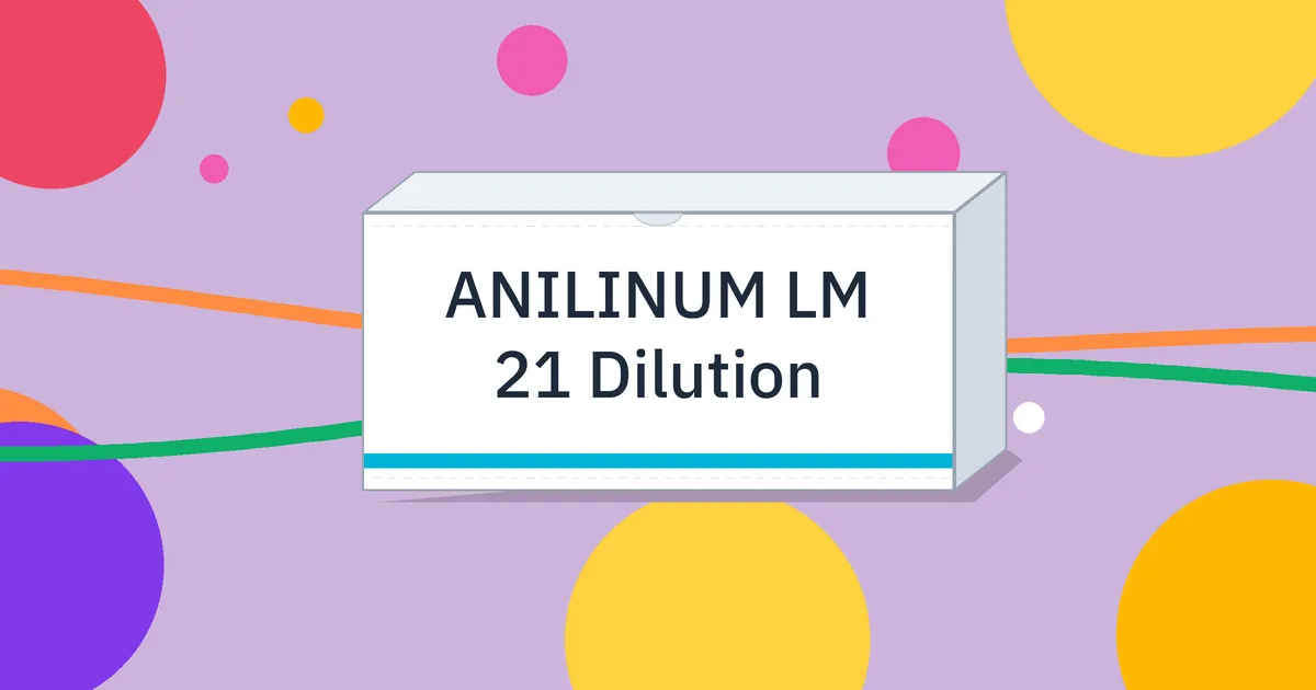 Symbolbild: Packung mit der Aufschrift ANILINUM LM 21 Dilution (PZN 12762502) – Verfügbarkeit und Bezug in Apotheken in Frankfurt am Main