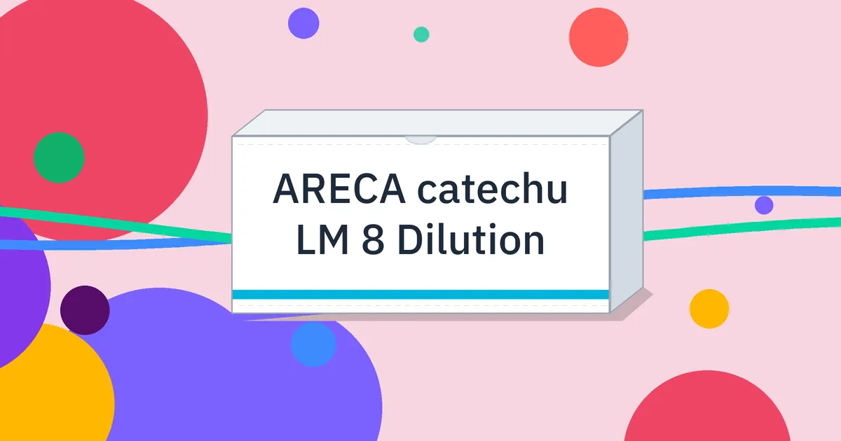 Symbolbild: Packung mit der Aufschrift ARECA catechu LM 8 Dilution (PZN 13388394) – Verfügbarkeit und Bezug in Apotheken in Frankfurt am Main