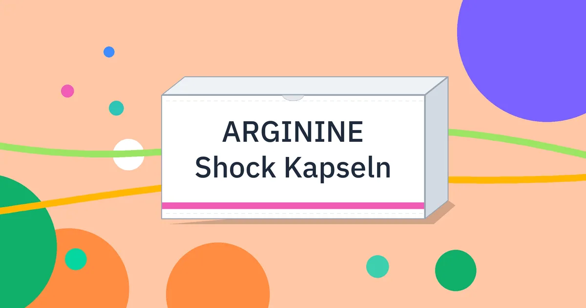 Symbolbild: Packung mit der Aufschrift ARGININE Shock Kapseln (PZN 12367059) – Verfügbarkeit und Bezug in Apotheken in Frankfurt am Main
