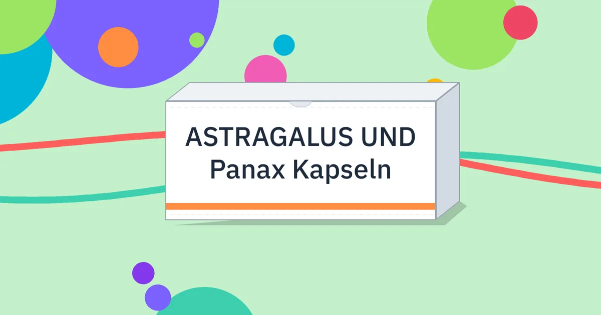 Symbolbild: Packung mit der Aufschrift ASTRAGALUS UND Panax Kapseln (PZN 16911146) – Verfügbarkeit und Bezug in Apotheken in Frankfurt am Main