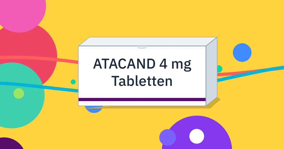 Symbolbild: Packung mit der Aufschrift ATACAND 4 mg Tabletten (PZN 08736700) – Verfügbarkeit und Bezug in Apotheken in Frankfurt am Main