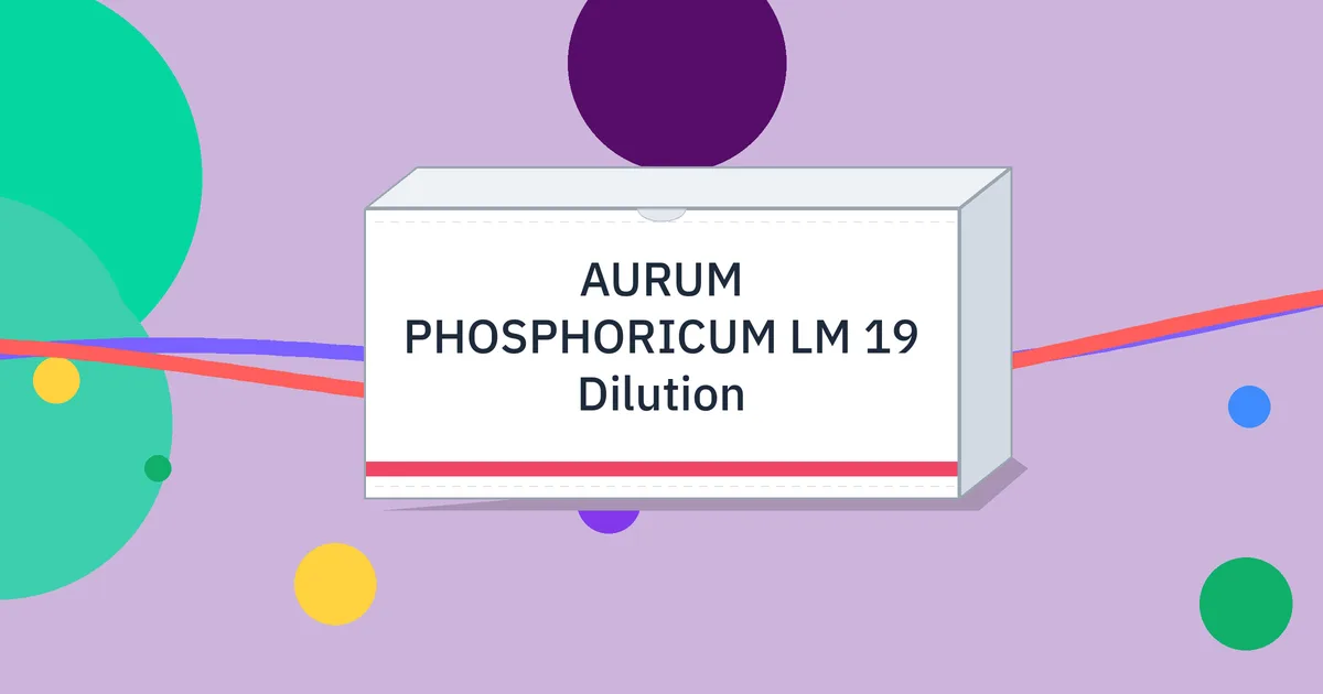 Symbolbild: Packung mit der Aufschrift AURUM PHOSPHORICUM LM 19 Dilution (PZN 13754999) – Verfügbarkeit und Bezug in Apotheken in Frankfurt am Main