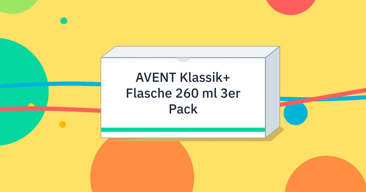 Symbolbild: Packung mit der Aufschrift AVENT Klassik+ Flasche 260 ml 3er Pack (PZN 10736110) – Verfügbarkeit und Bezug in Apotheken in Frankfurt am Main