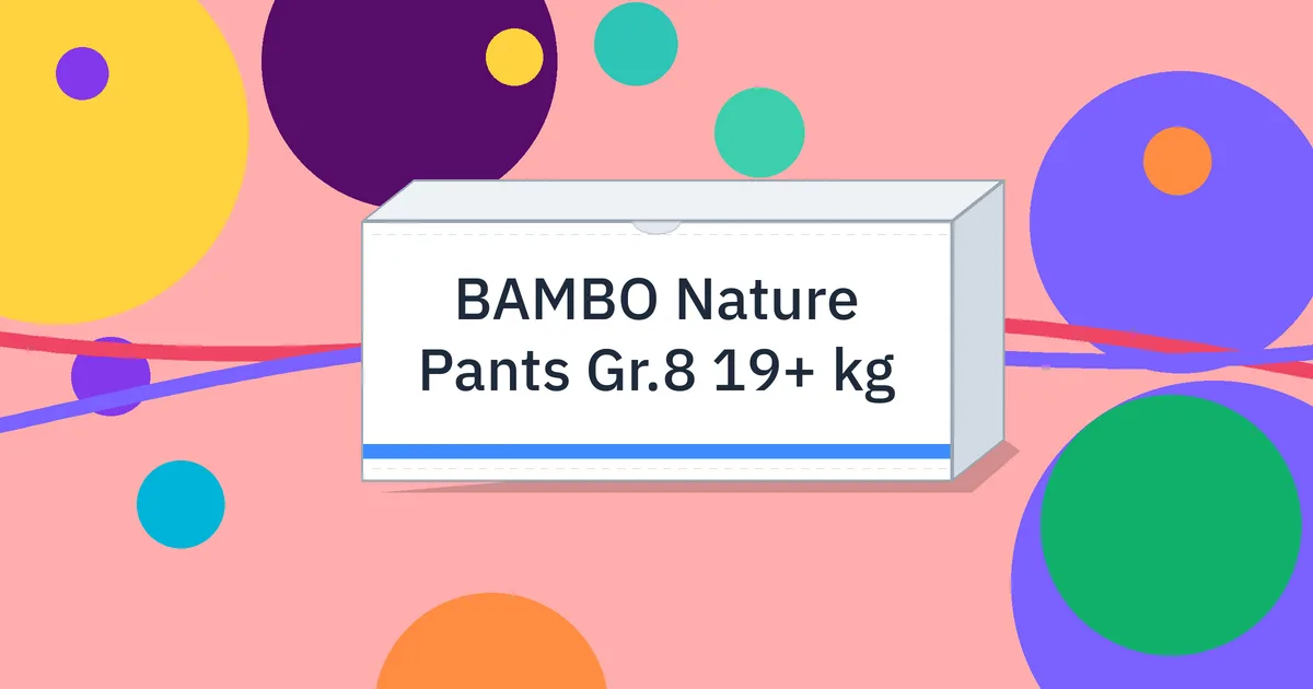 Symbolbild: Packung mit der Aufschrift BAMBO Nature Pants Gr.8 19+ kg (PZN 19509982) – Verfügbarkeit und Bezug in Apotheken in Frankfurt am Main