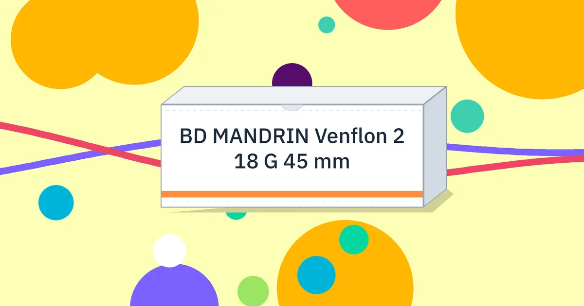 Symbolbild: Packung mit der Aufschrift BD MANDRIN Venflon 2 18 G 45 mm (PZN 13871417) – Verfügbarkeit und Bezug in Apotheken in Frankfurt am Main