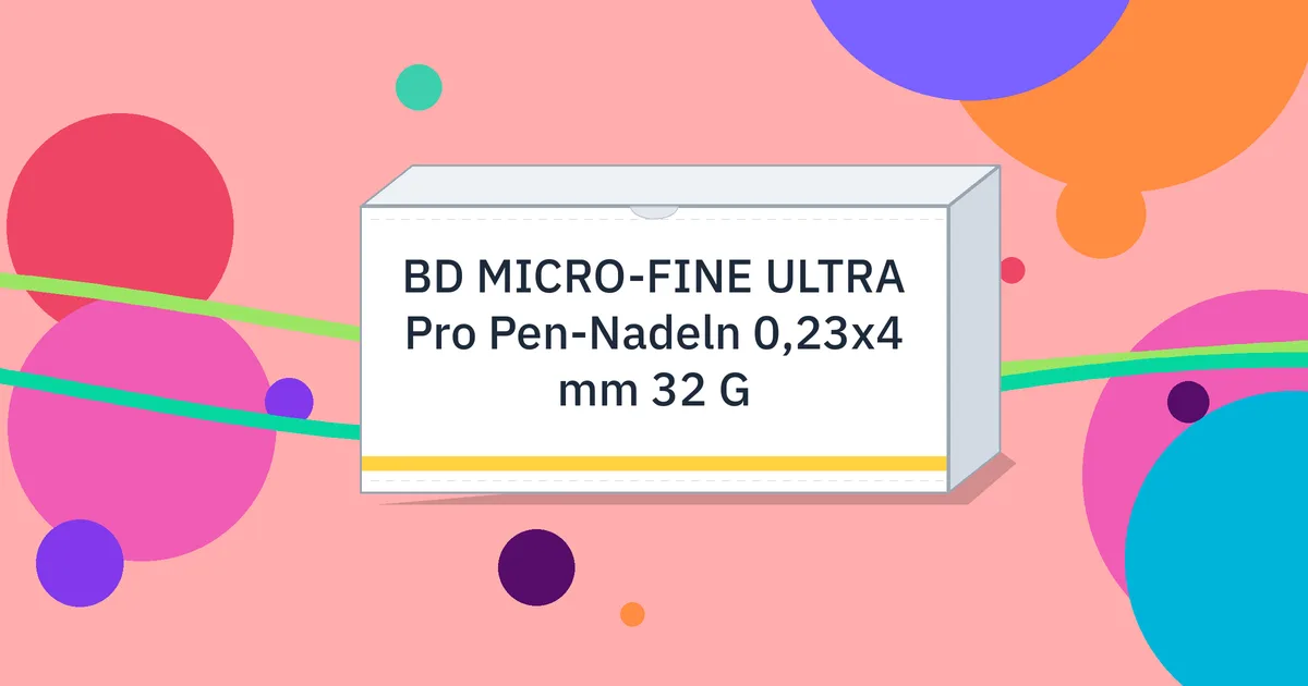 Symbolbild: Packung mit der Aufschrift BD MICRO-FINE ULTRA Pro Pen-Nadeln 0,23x4 mm 32 G (PZN 16627132) – Verfügbarkeit und Bezug in Apotheken in Frankfurt am Main
