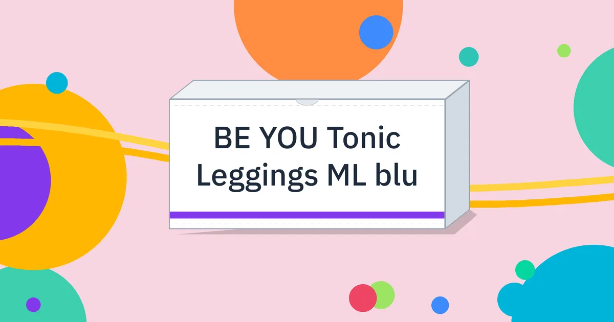 Symbolbild: Packung mit der Aufschrift BE YOU Tonic Leggings ML blu (PZN 19165175) – Verfügbarkeit und Bezug in Apotheken in Frankfurt am Main