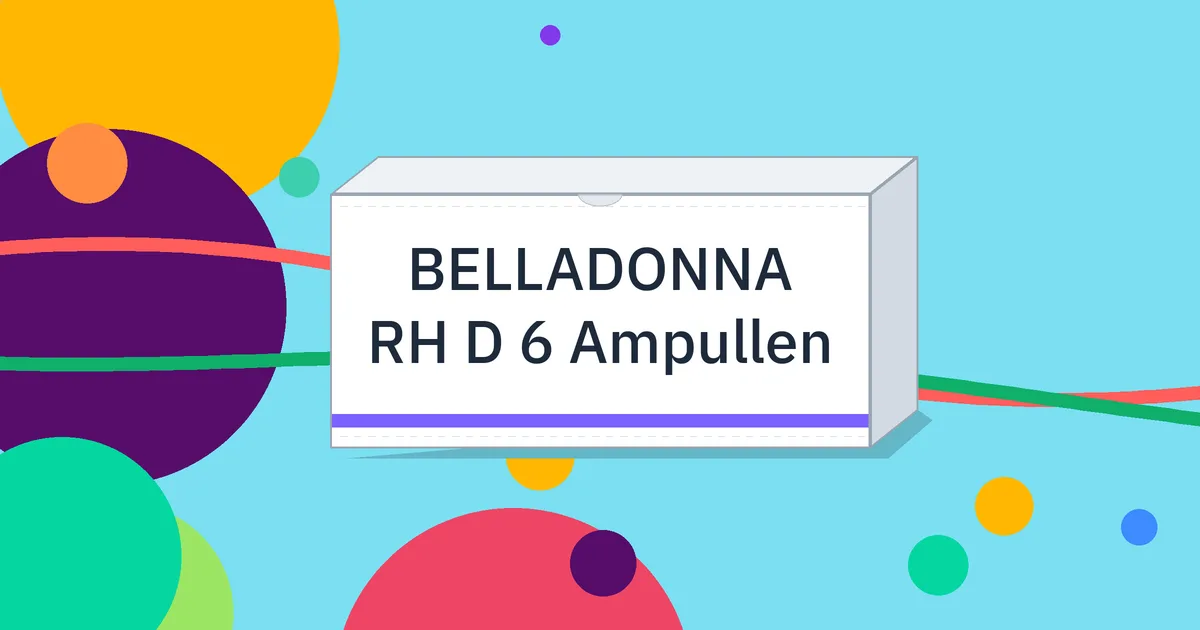 Symbolbild: Packung mit der Aufschrift BELLADONNA RH D 6 Ampullen (PZN 01619279) – Verfügbarkeit und Bezug in Apotheken in Frankfurt am Main