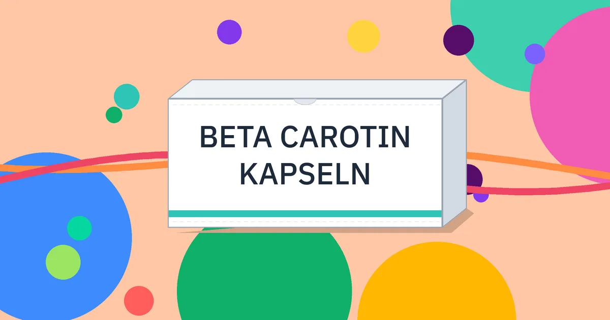Symbolbild: Packung mit der Aufschrift BETA CAROTIN KAPSELN (PZN 07492495) – Verfügbarkeit und Bezug in Apotheken in Frankfurt am Main