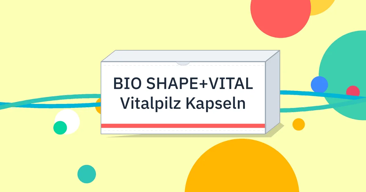 Symbolbild: Packung mit der Aufschrift BIO SHAPE+VITAL Vitalpilz Kapseln (PZN 19860478) – Verfügbarkeit und Bezug in Apotheken in Frankfurt am Main