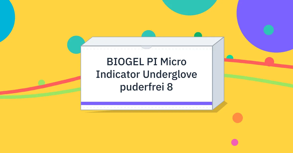 Symbolbild: Packung mit der Aufschrift BIOGEL PI Micro Indicator Underglove puderfrei 8 (PZN 13864908) – Verfügbarkeit und Bezug in Apotheken in Frankfurt am Main