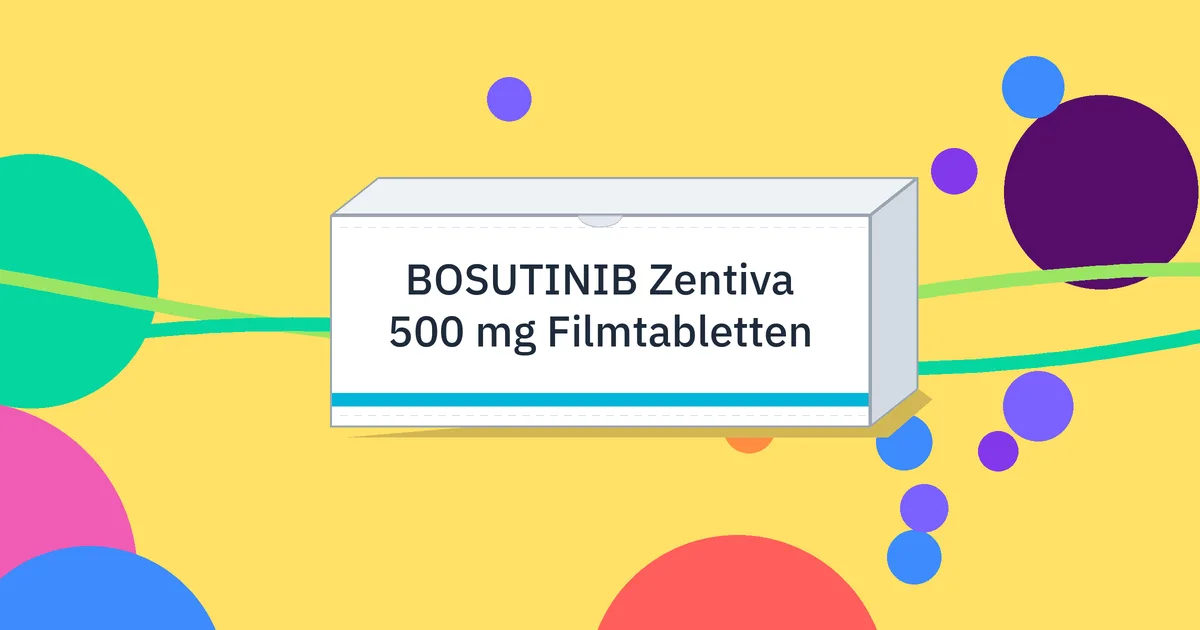Symbolbild: Packung mit der Aufschrift BOSUTINIB Zentiva 500 mg Filmtabletten (PZN 18745172) – Verfügbarkeit und Bezug in Apotheken in Frankfurt am Main