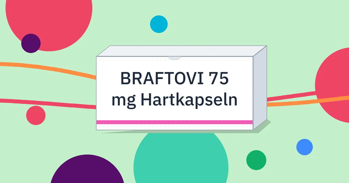 Symbolbild: Packung mit der Aufschrift BRAFTOVI 75 mg Hartkapseln (PZN 16607885) – Verfügbarkeit und Bezug in Apotheken in Frankfurt am Main