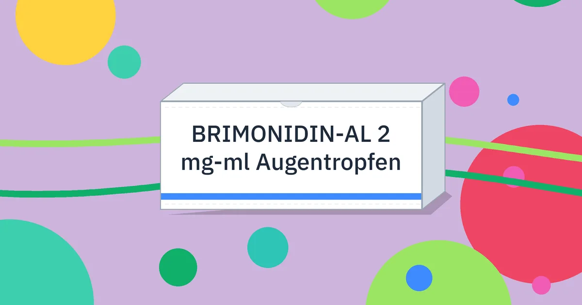 Symbolbild: Packung mit der Aufschrift BRIMONIDIN-AL 2 mg-ml Augentropfen (PZN 01825889) – Verfügbarkeit und Bezug in Apotheken in Frankfurt am Main