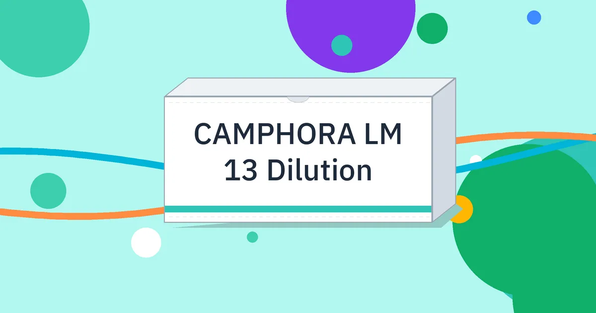 Symbolbild: Packung mit der Aufschrift CAMPHORA LM 13 Dilution (PZN 12807771) – Verfügbarkeit und Bezug in Apotheken in Frankfurt am Main